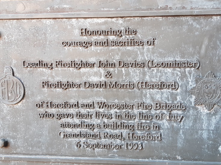 Service of dedication as memorial plaque to remember two fallen ...